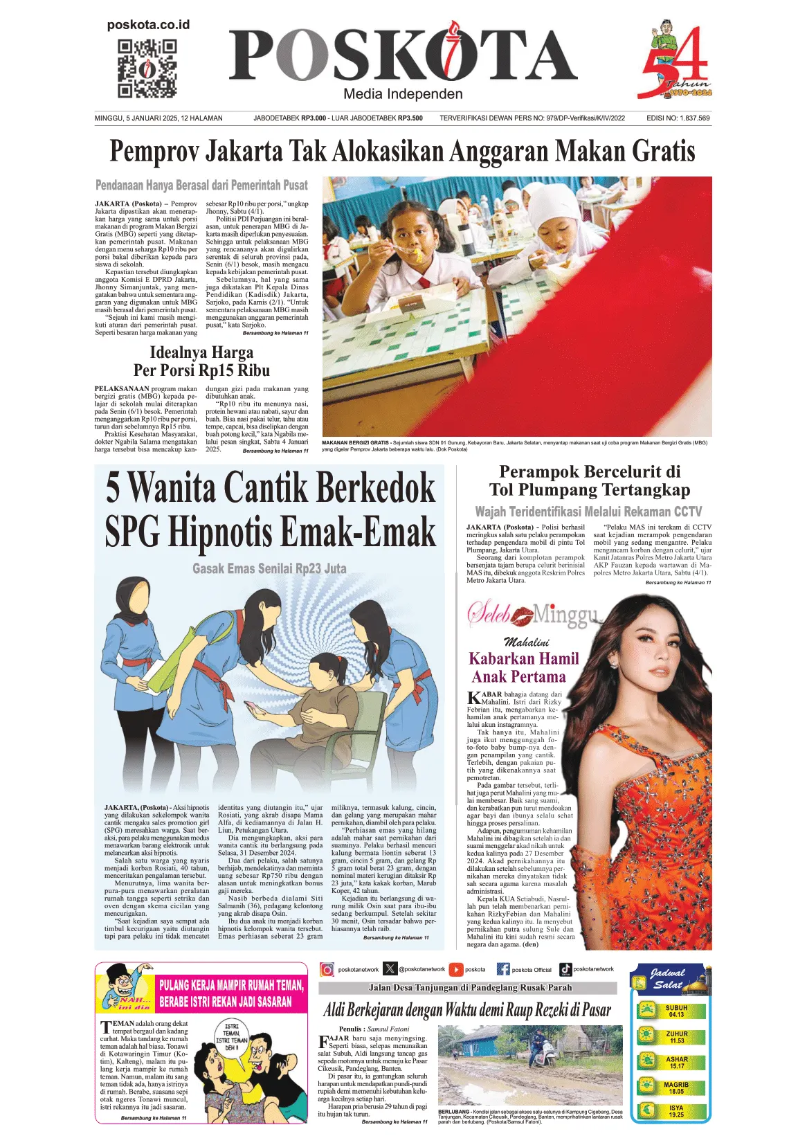 Poskota Epaper - Poskota 5 Januari 2025