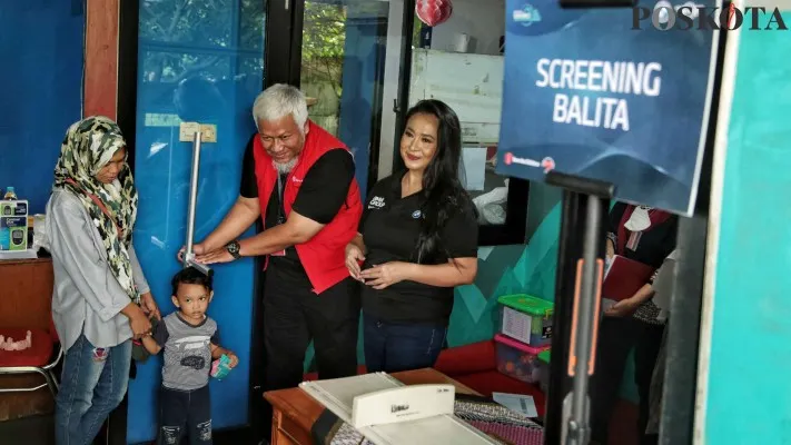 Pemeriksaan Kesehatan Balita di RPTRA Rorotan Indah - poskota.co.id