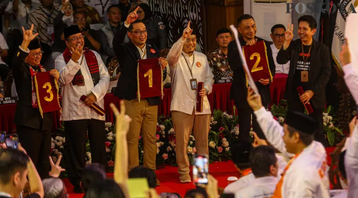 Pengundian Nomor Urut Paslon Cagub dan Cawagub Pilkada Jakarta 2024 - Poskota